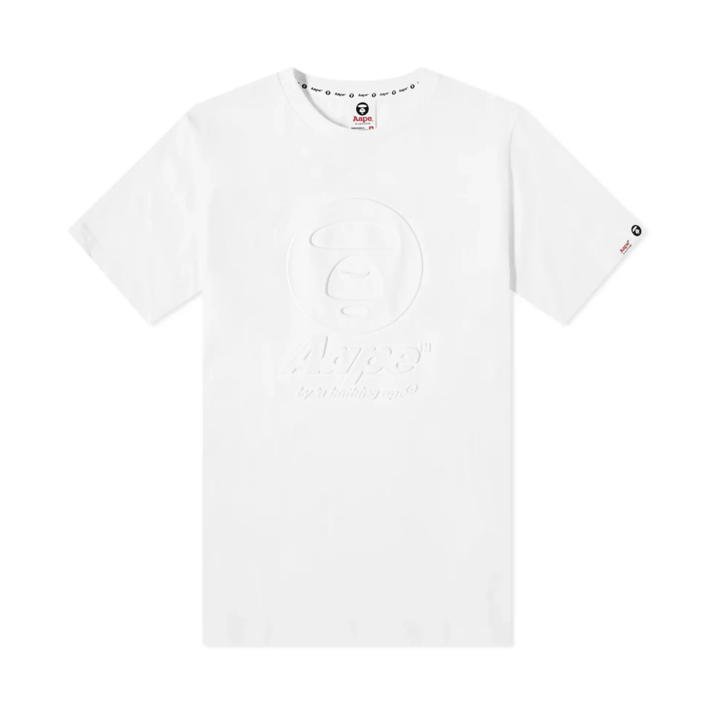 AAPE By A Bathing Ape Embossed Moon Face T-Shirt White – Swest Kicks