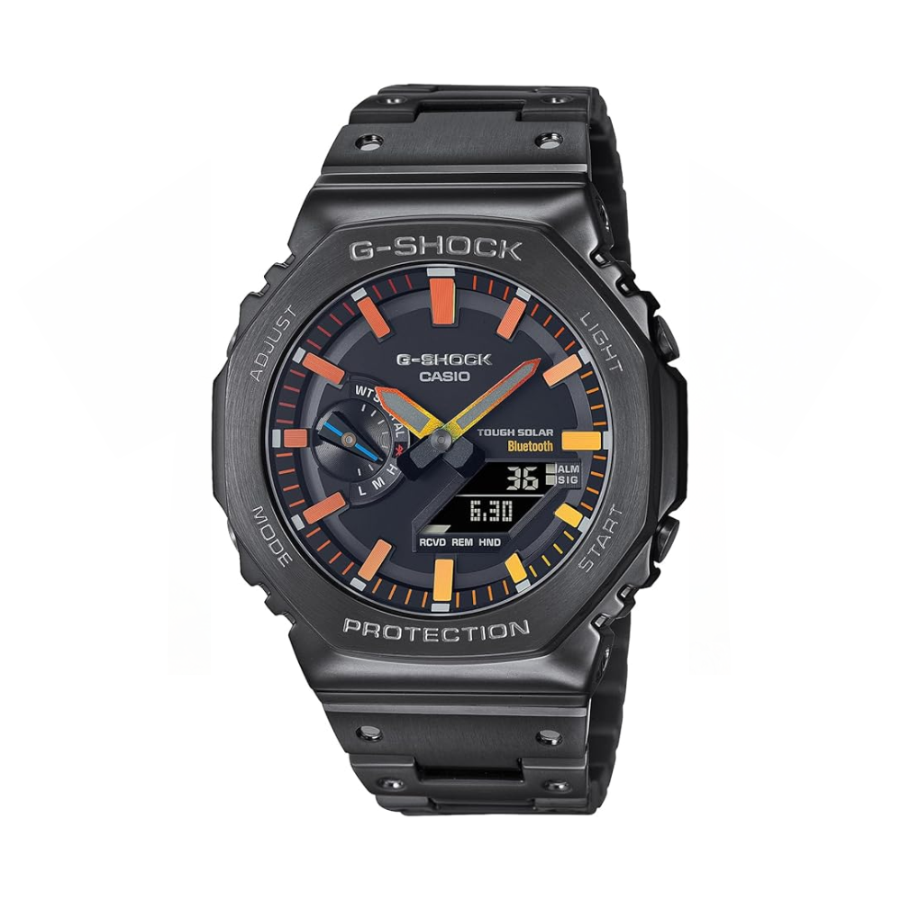 Casio G-SHOCK Full Metal Ana-Digi Watch 'Black Orange Yellow' – Swest Kicks