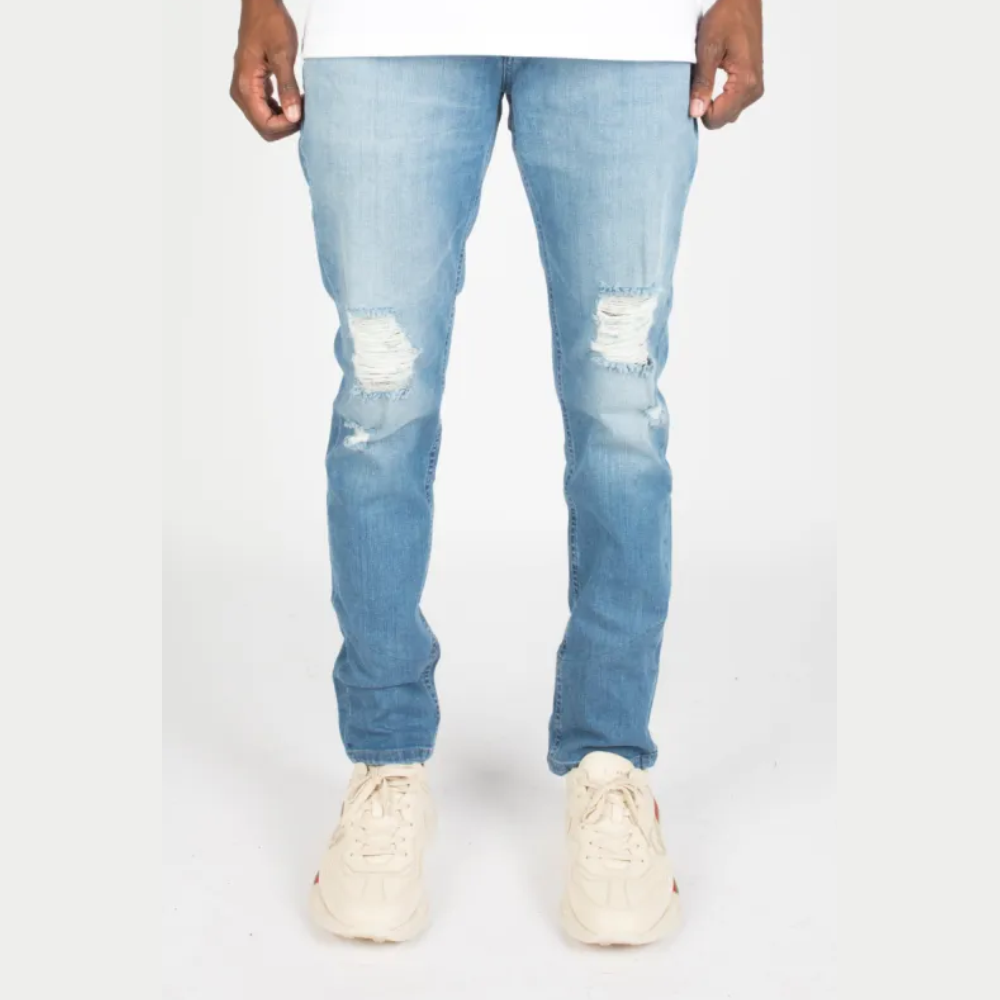 Trapstar Distressed Denim Jeans 'Light Blue' – Swest Kicks